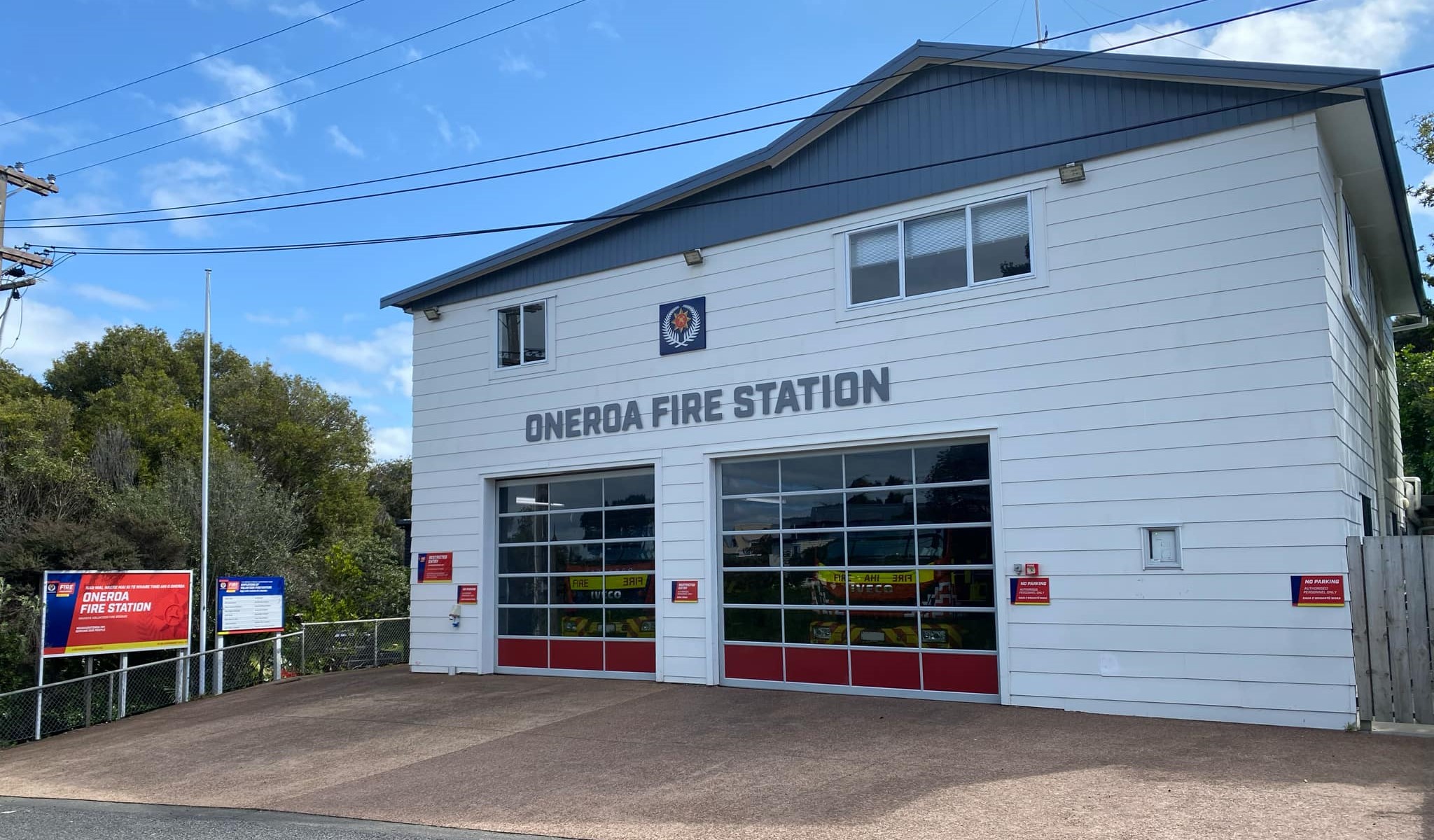 Oneroa Fire Station - Overview of Waiheke Island