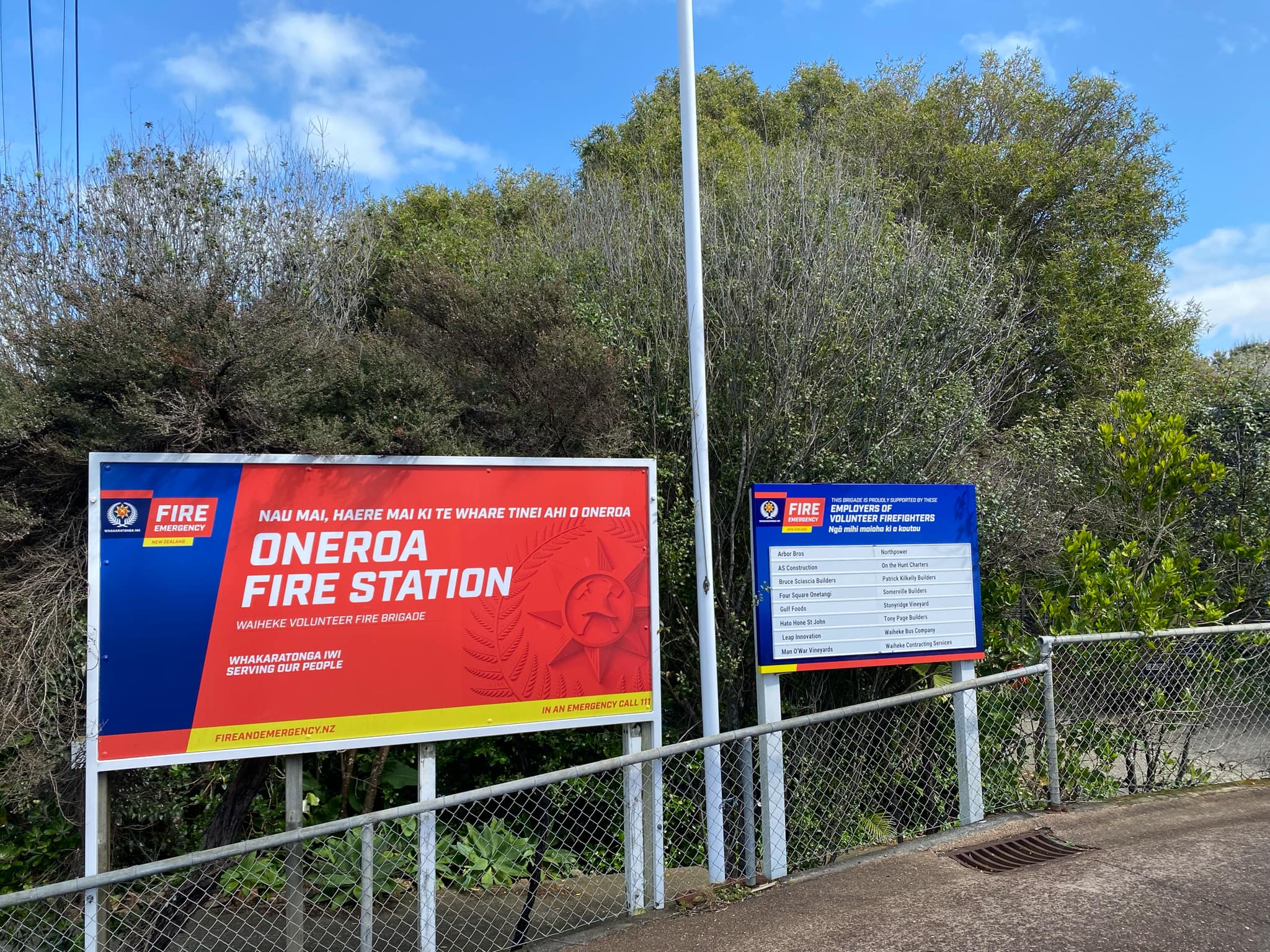 Oneroa Fire Station - Overview of Waiheke Island