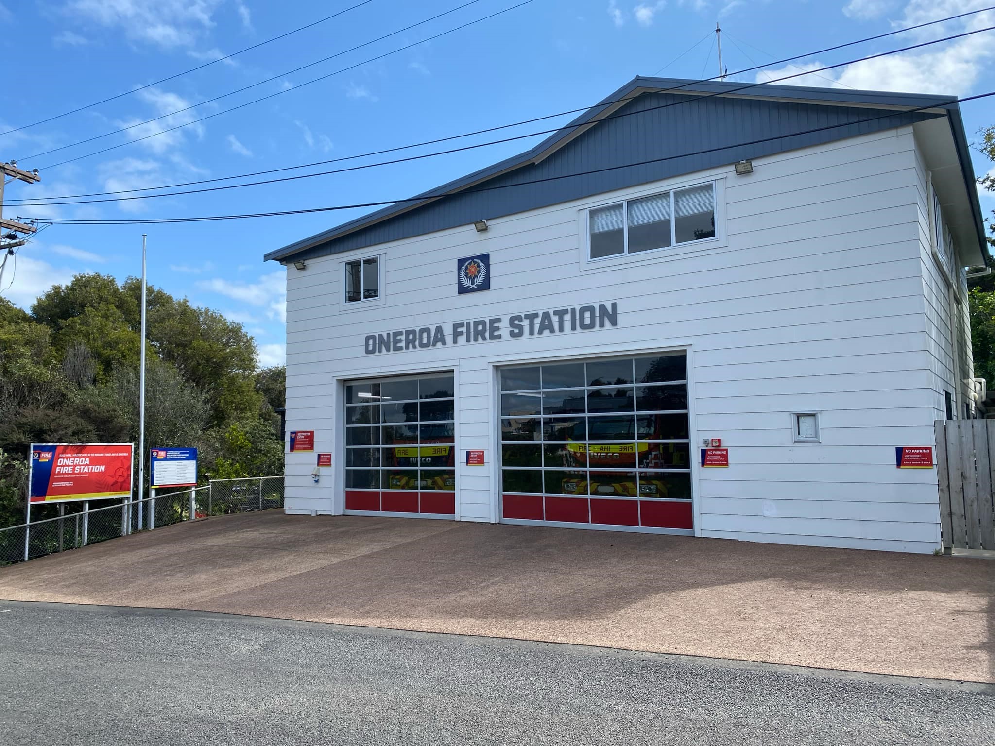 Oneroa Fire Station - Overview of Waiheke Island