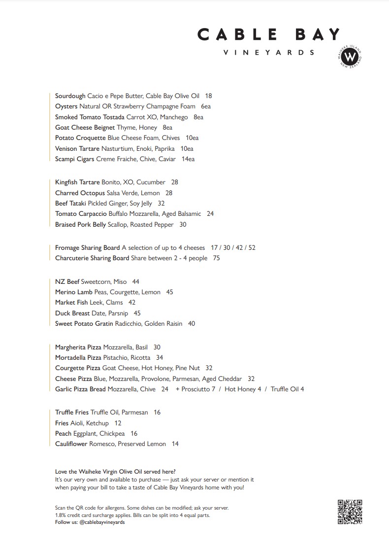 Cable Bay Vineyards - Overview of Waiheke Island