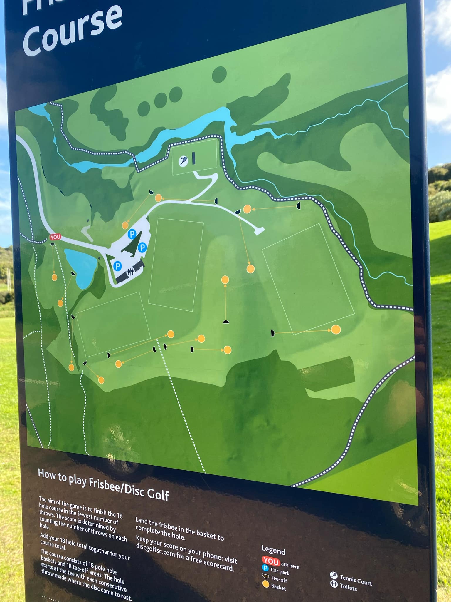 Frisbee Golf Course - Overview of Waiheke Island