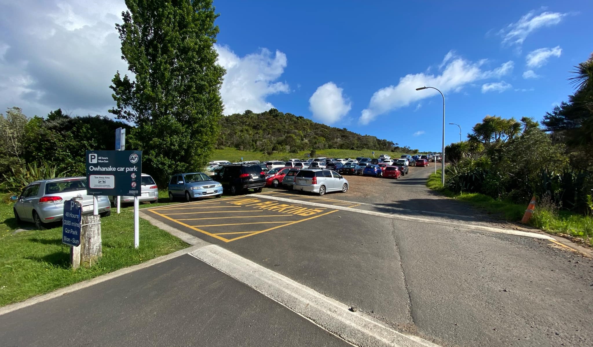 Matiatia Upper Car Park - Overview of Waiheke Island
