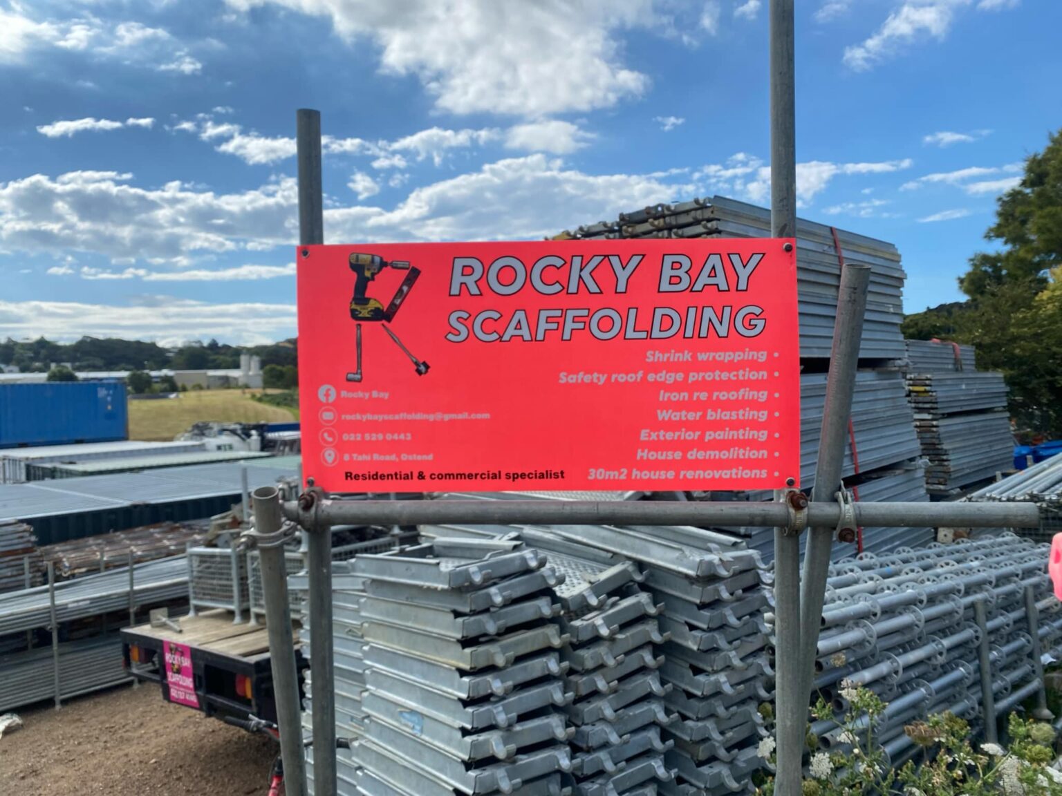 Rocky Bay Scaffolding - Overview of Waiheke Island